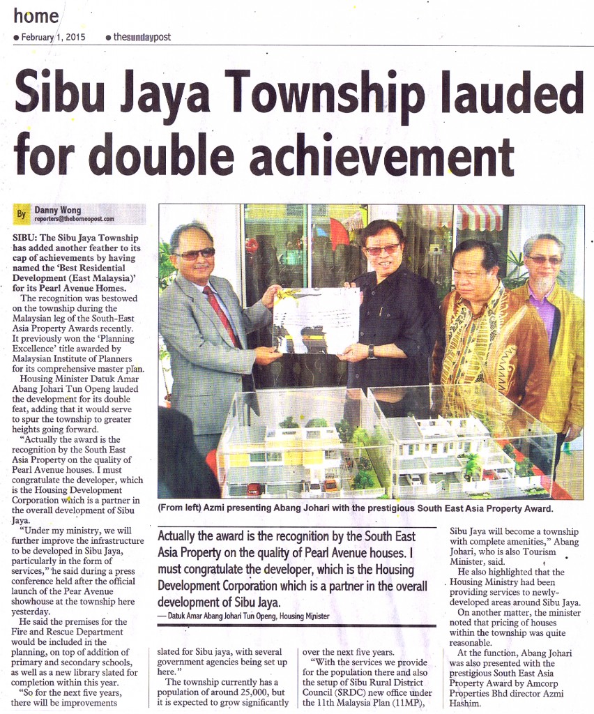Sibu Jaya Township lauded for double achievement – Amcorp Properties