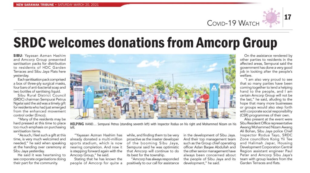 SRDC chairman thanks Amcorp Group for CSR project – Amcorp Properties